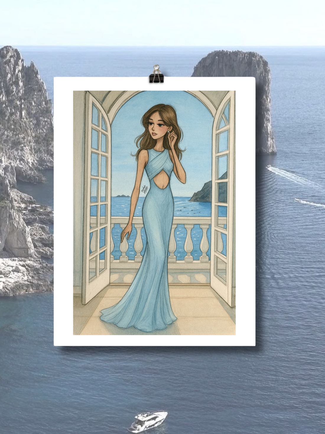 Capri Couture: Capri Balcony Poster – Orchis Studio